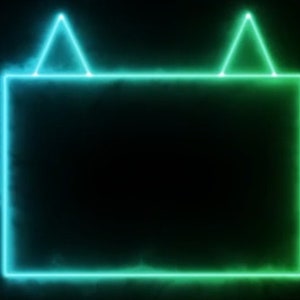 Neon Cat ANIMATED Twitch Facecam Overlay | Streamer OBS Designs ...