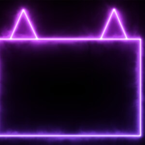Neon Cat ANIMATED Twitch Facecam Overlay | Streamer OBS Designs ...
