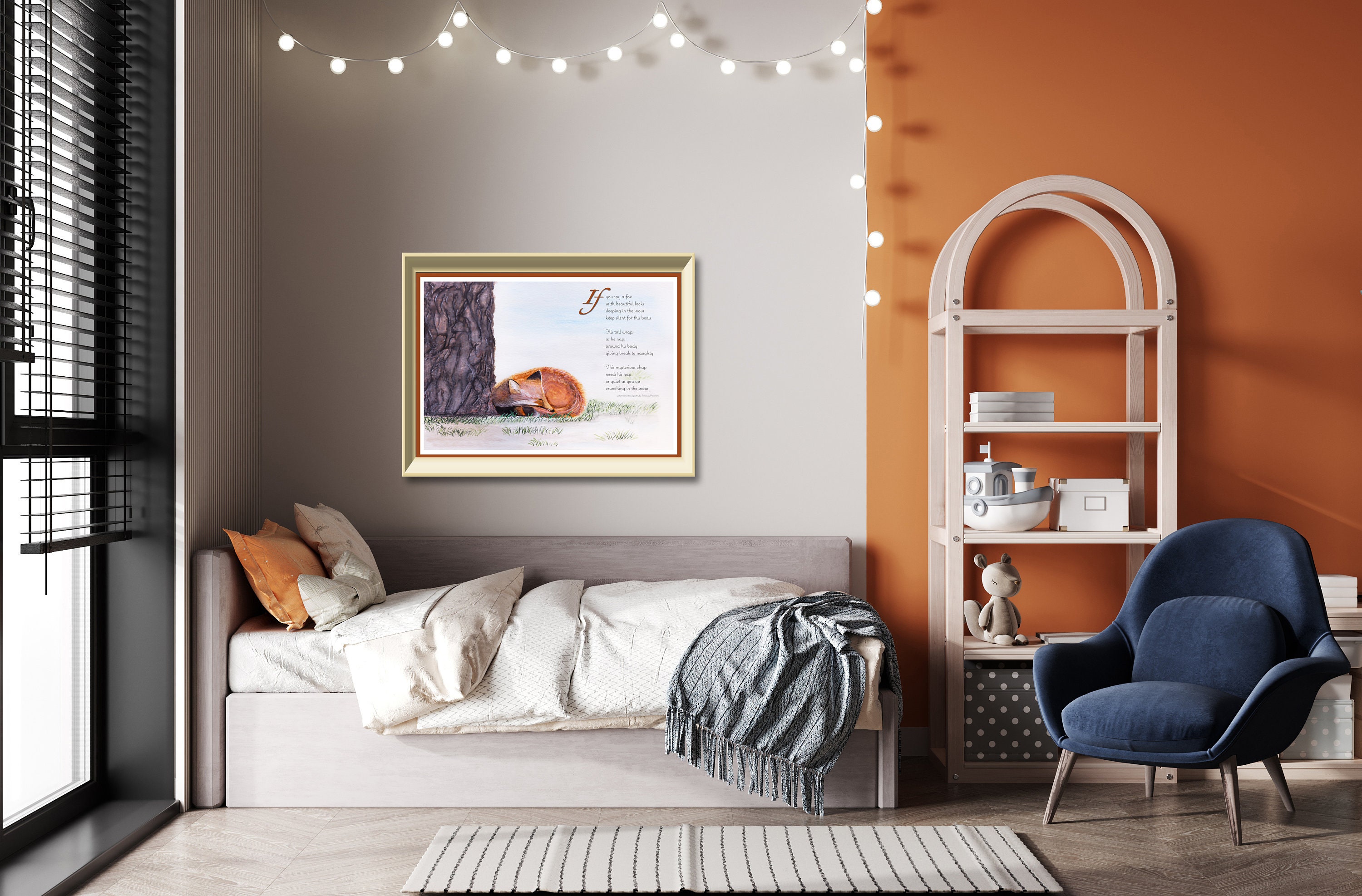 Sleeping Fox Poem & Watercolor Print by Amanda Predmore mandi Available ...