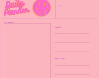 Pink Preppy Planner - Etsy