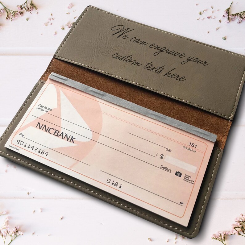 Custom Monogram Checkbook Cover, Personalized Checkbook Holder, Custom ...