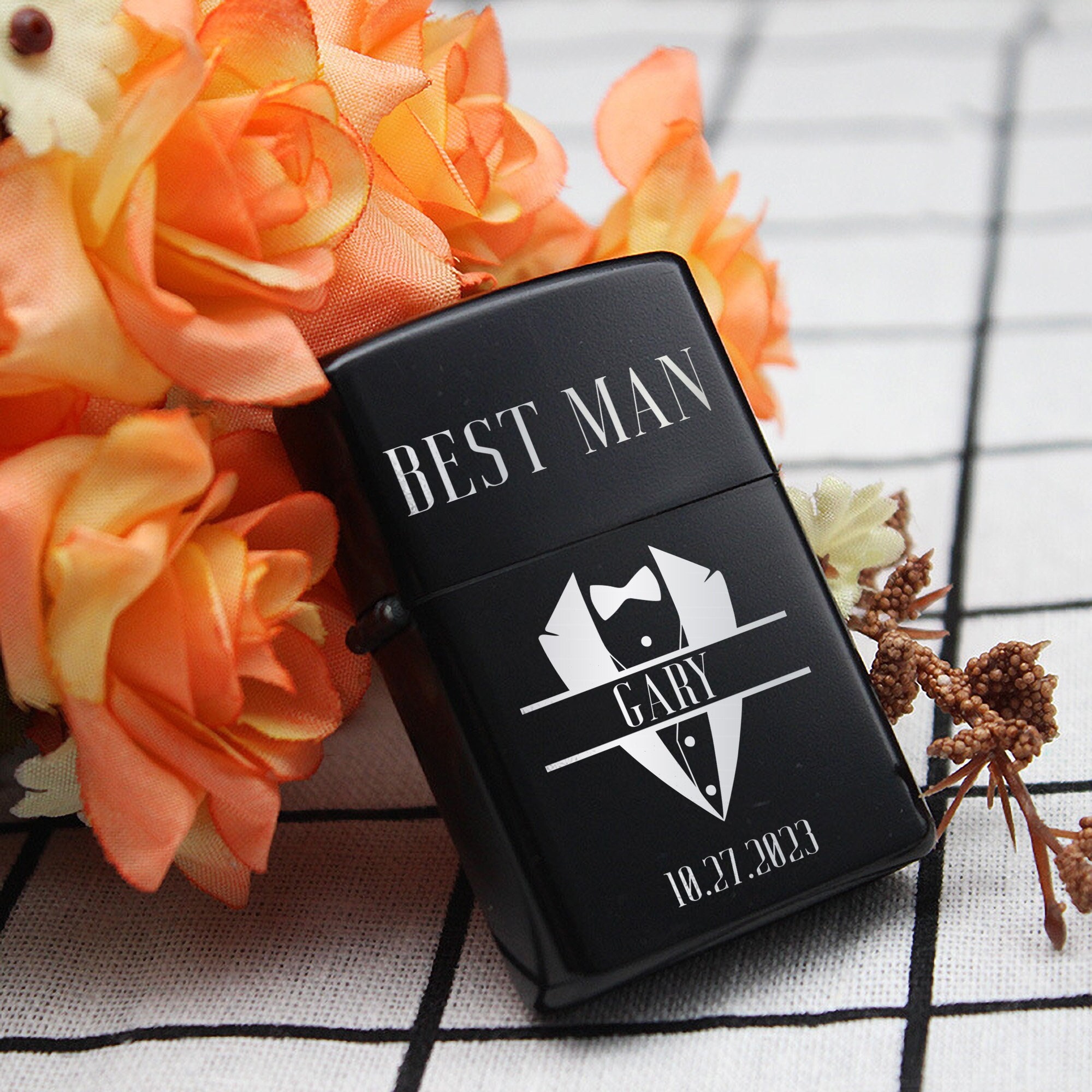 Custom Lighter, Best Man Gifts, Custom Groomsmen Proposal Gift,black ...
