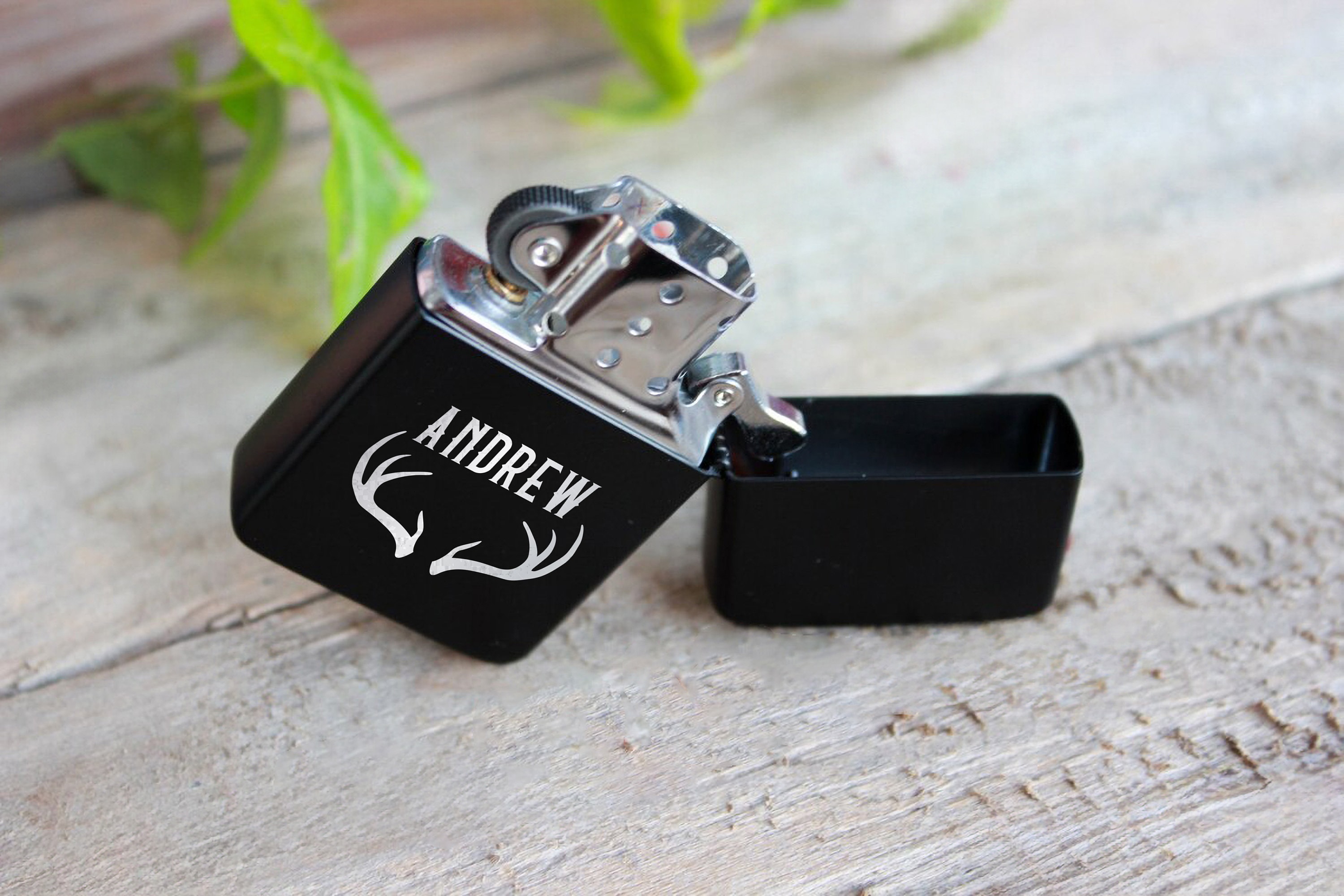 Personalized Lighter, Monogram Lighter, Best Man Gift, Black Lighter ...