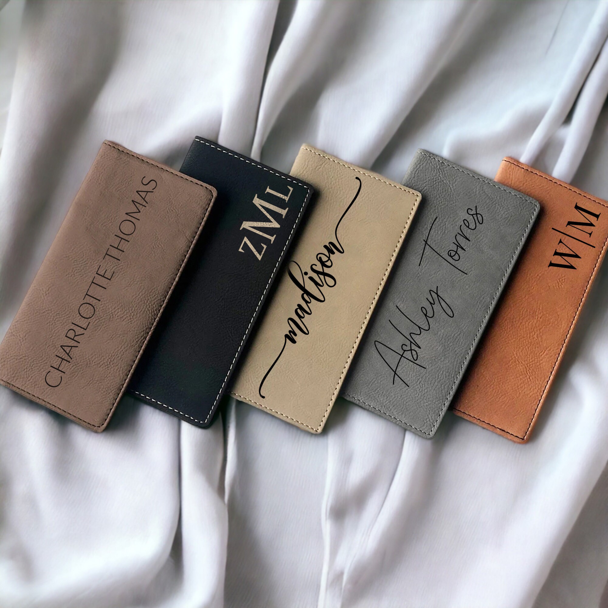 Custom Monogram Checkbook Cover, Personalized Checkbook Holder, Custom ...