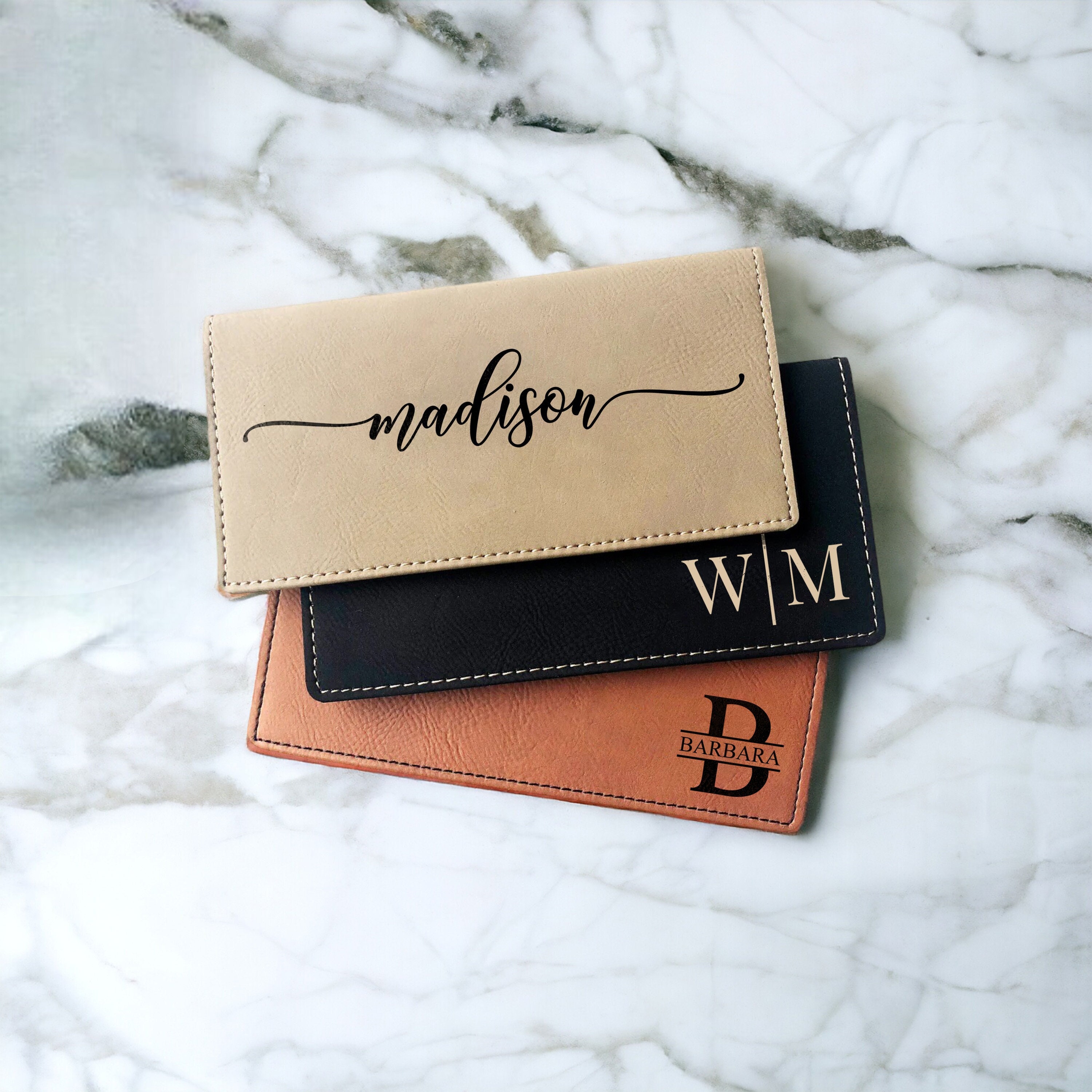 Custom Monogram Checkbook Cover, Personalized Checkbook Holder, Custom ...