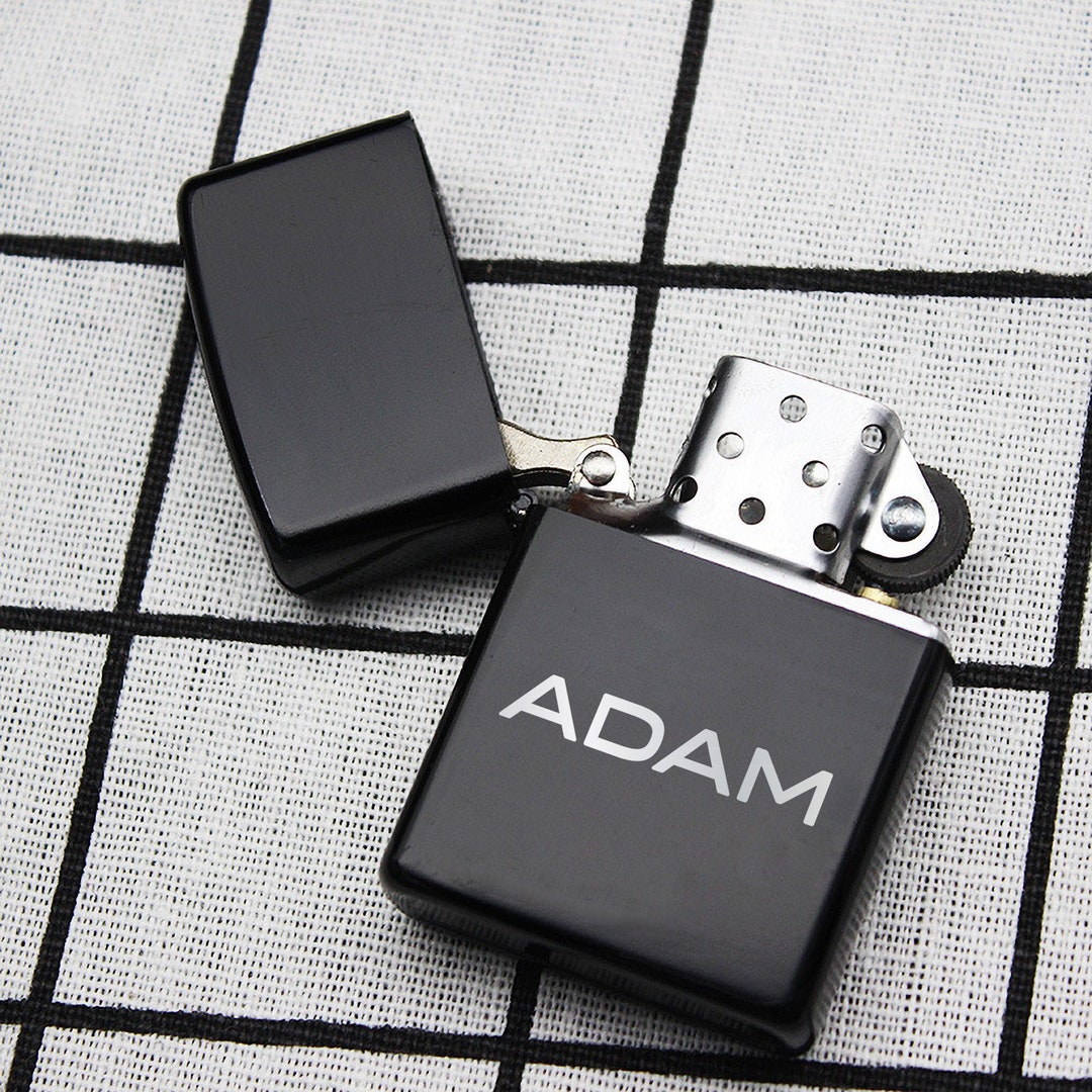 Personalized Lighter, Monogram Lighter, Best Man Gift, Black Lighter ...