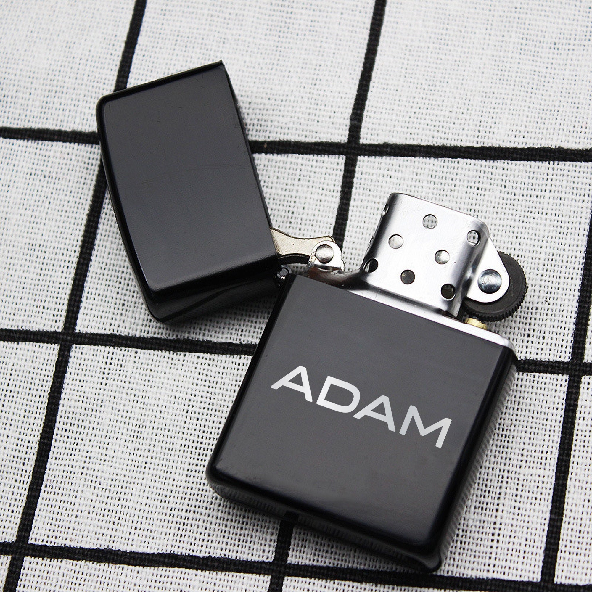 Personalized Lighter, Monogram Lighter, Best Man Gift, Black Lighter ...