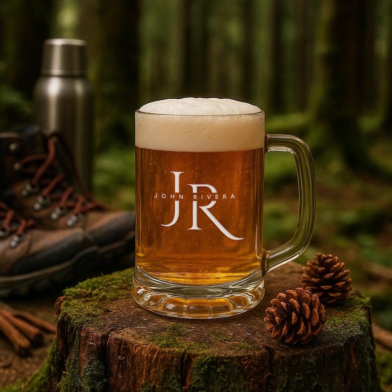 Personalized Beer Mug With Handle, Custom Engraved Beer Stein ...