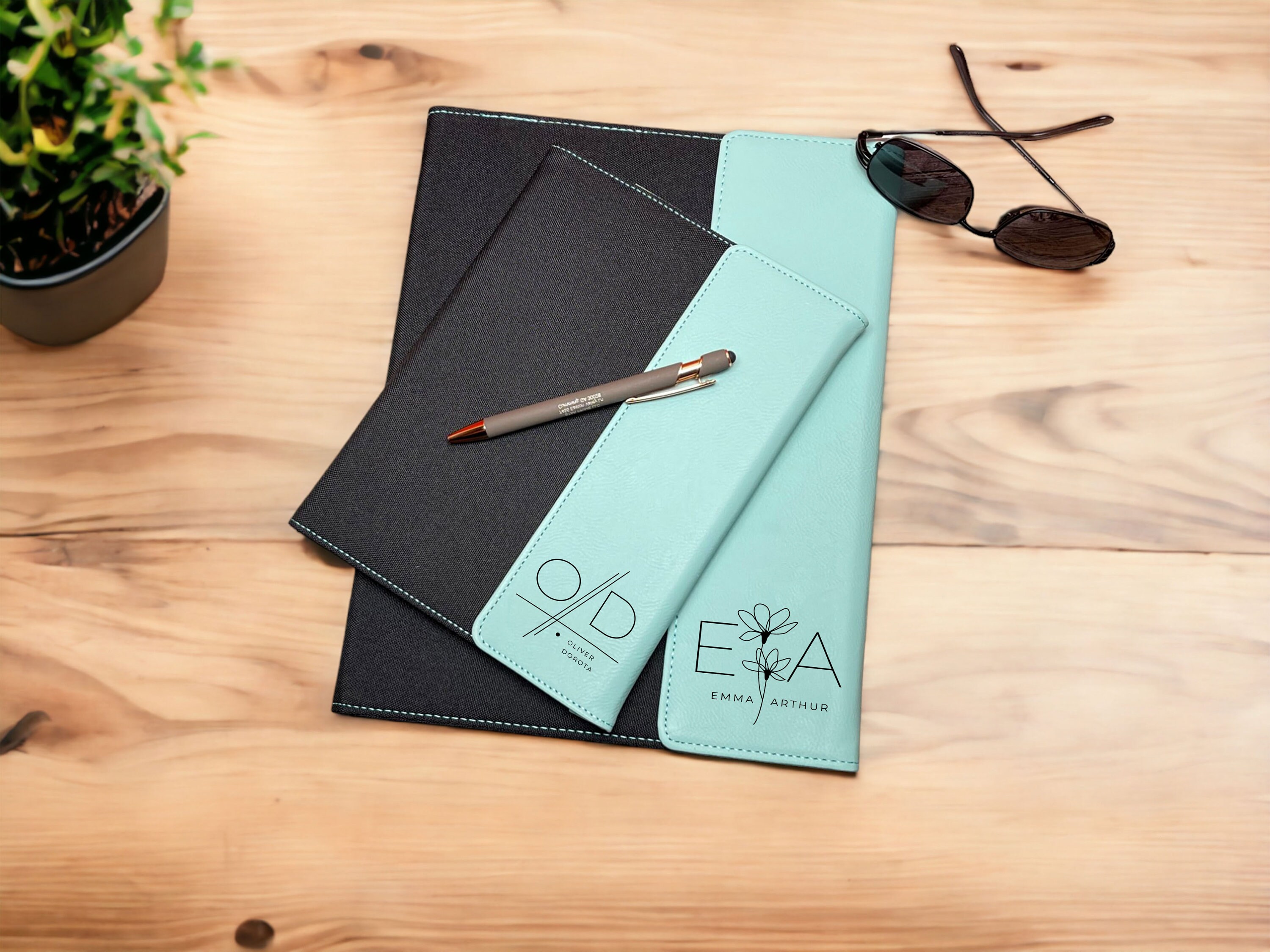 Custom Logo Portfolio, Company Logo Padfolio, Logo Engraved Notepad ...