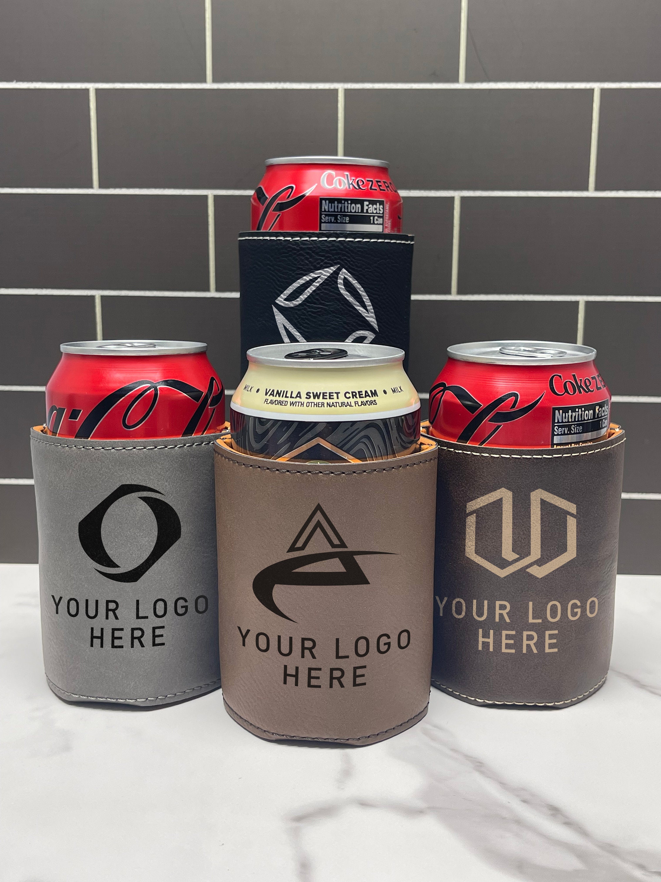 Custom Logo Can Cooler, Company Logo Can Holder, Business Logo Beverage ...