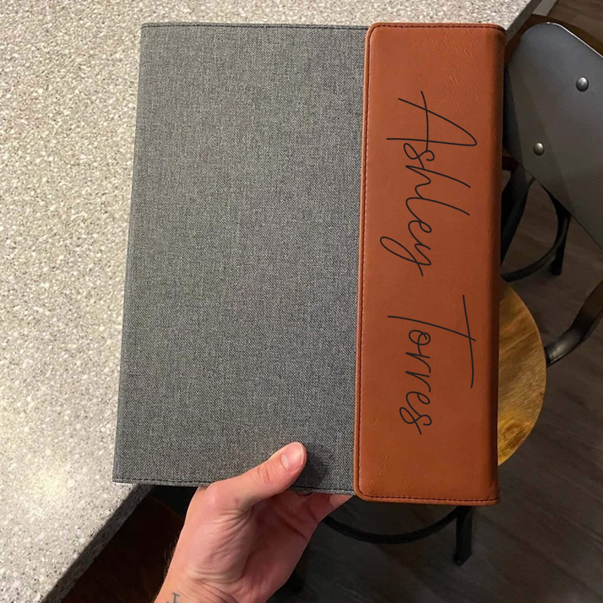 Custom Monogram Portfolio, Custom Name Padfolio, Notepad Cover ...