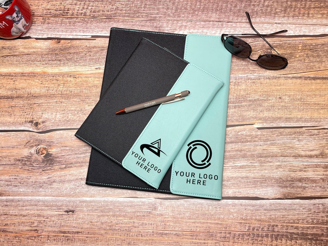 Custom Logo Portfolio, Company Logo Padfolio, Logo Engraved Notepad ...