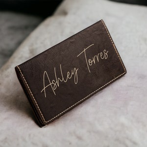 Custom Monogram Checkbook Cover, Personalized Checkbook Holder, Custom ...