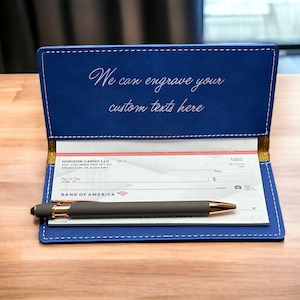 Custom Monogram Checkbook Cover, Personalized Checkbook Holder, Custom ...