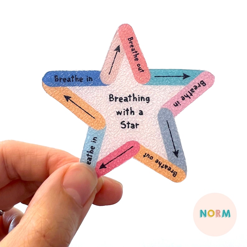4 Pc Grounding Breathing Stickers Calm Sensory Tool Texture - Etsy