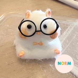Furry Hamster With Glasses Nerdy Mouse Mochi Taba Squishy Fidget Toy ...