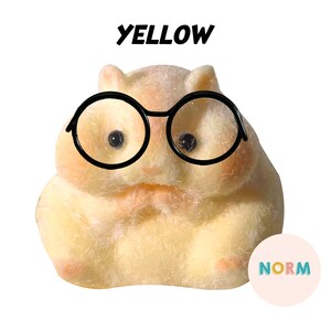 Furry Hamster With Glasses Nerdy Mouse Mochi Taba Squishy Fidget Toy ...