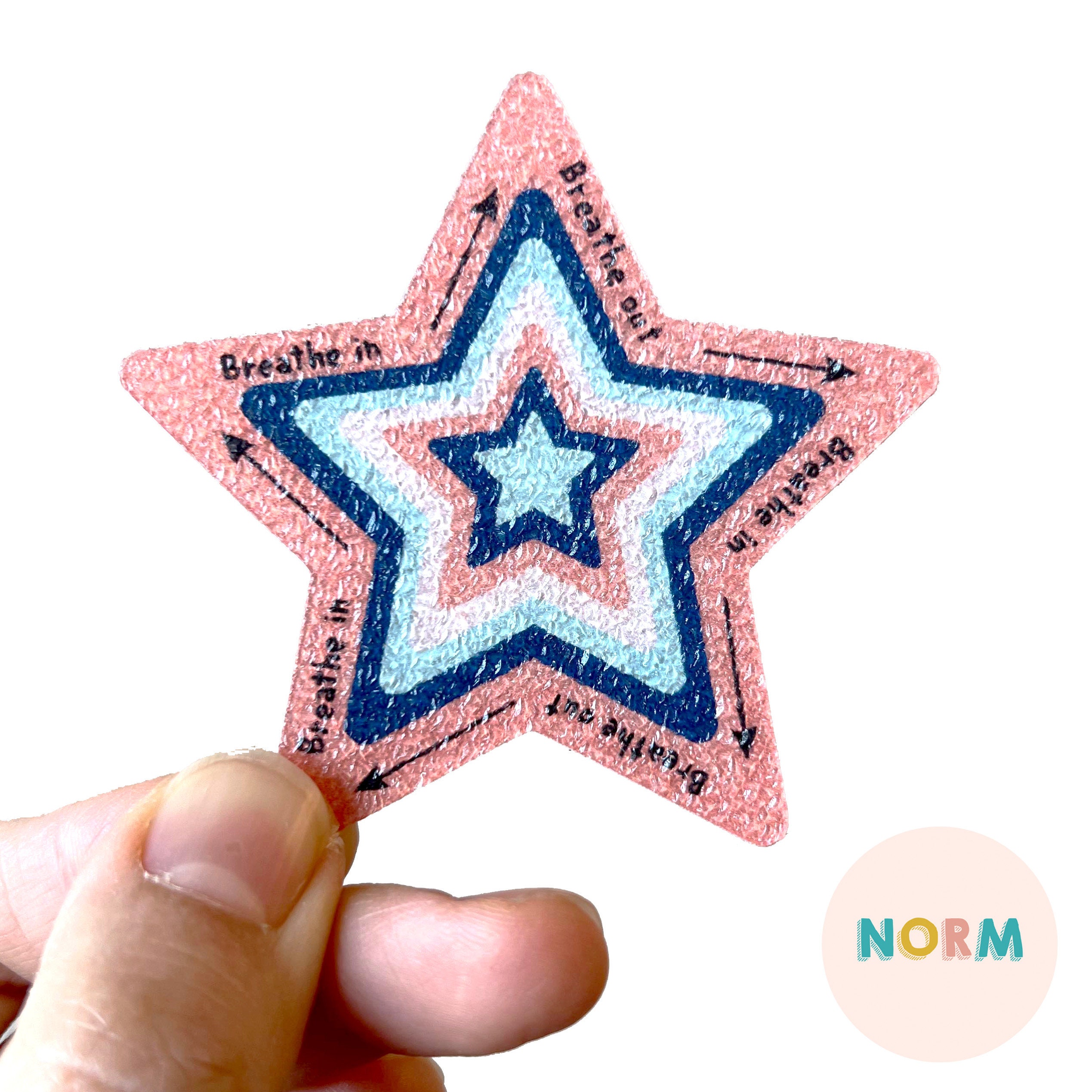 4 Pc Star & Heart Rainbow Breathing Stickers Calm Sensory Tool - Etsy