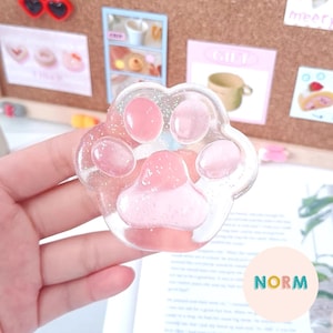 Clear Cat Paw Jelly Squishy Fidget Toy Stress Reliever for Adult ...