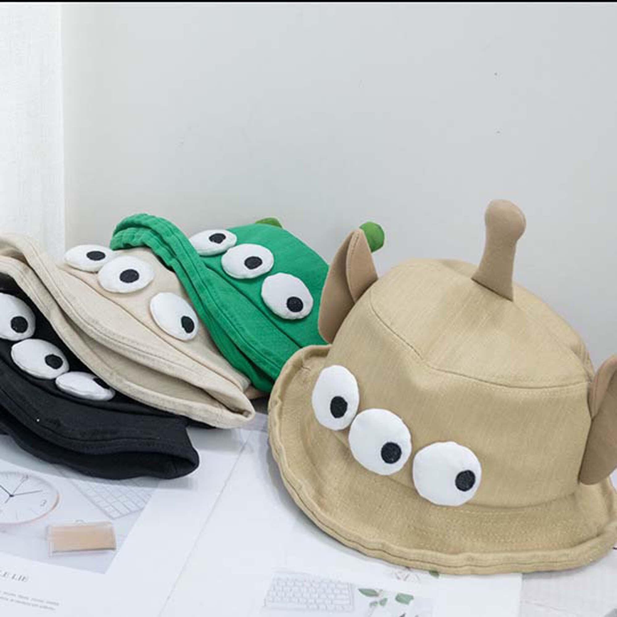 Cartoon Alien Bucket Hat Funny Three Eyes Monster Hat Cute - Etsy
