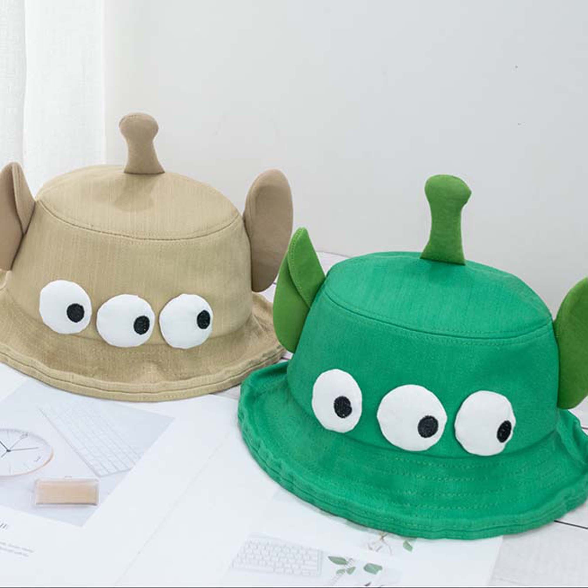 Cartoon Alien Bucket Hat Funny Three Eyes Monster Hat Cute - Etsy