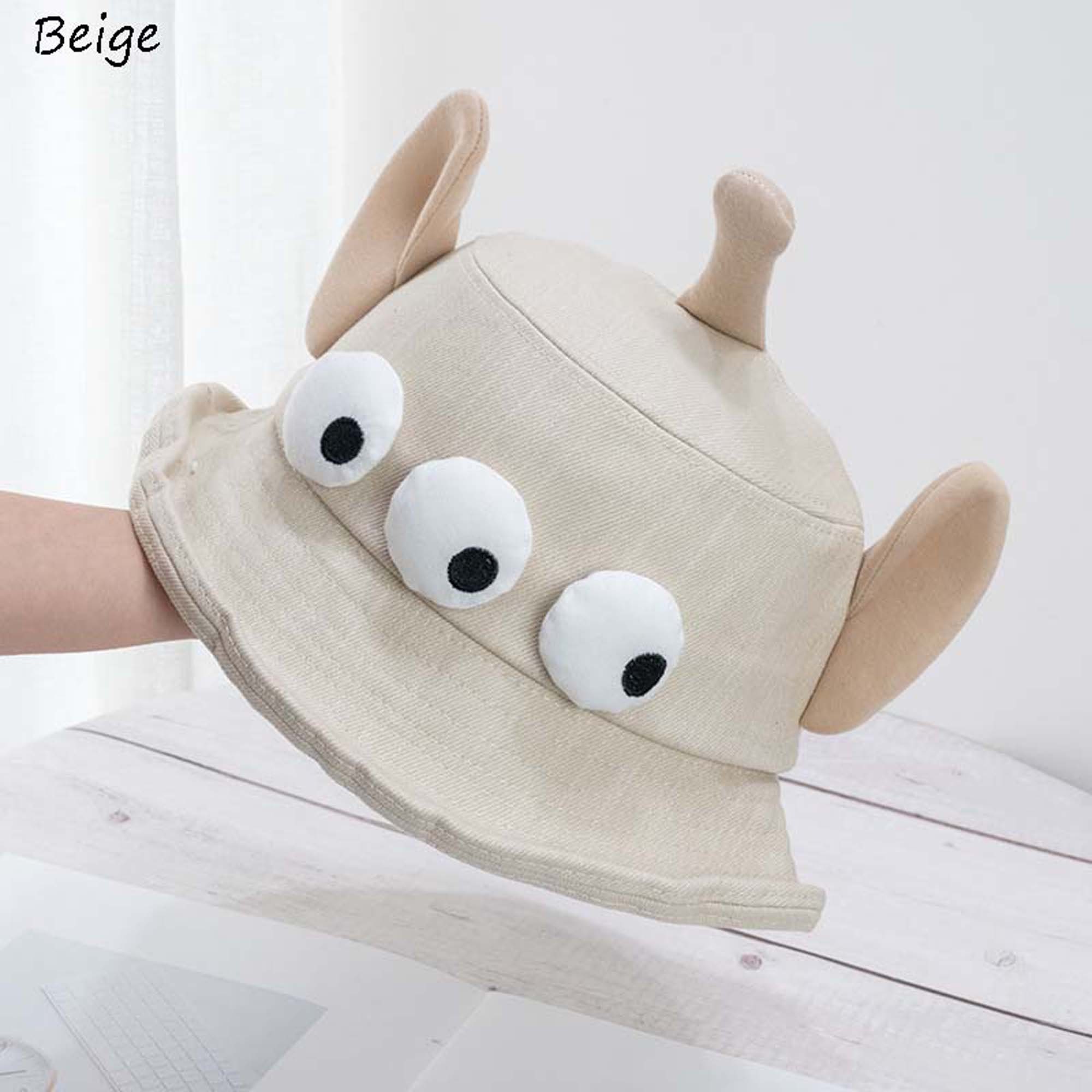Cartoon Alien Bucket Hat Funny Three Eyes Monster Hat Cute - Etsy