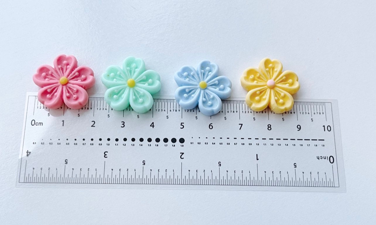 10pcs Mixed Flowers Crystal Cute Cabochons, DIY Crafts, Fruits Cabochon ...