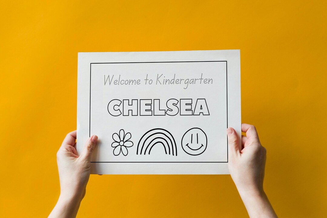 Editable Back to School Coloring Page: Kindergarten Canva Template (PDF ...