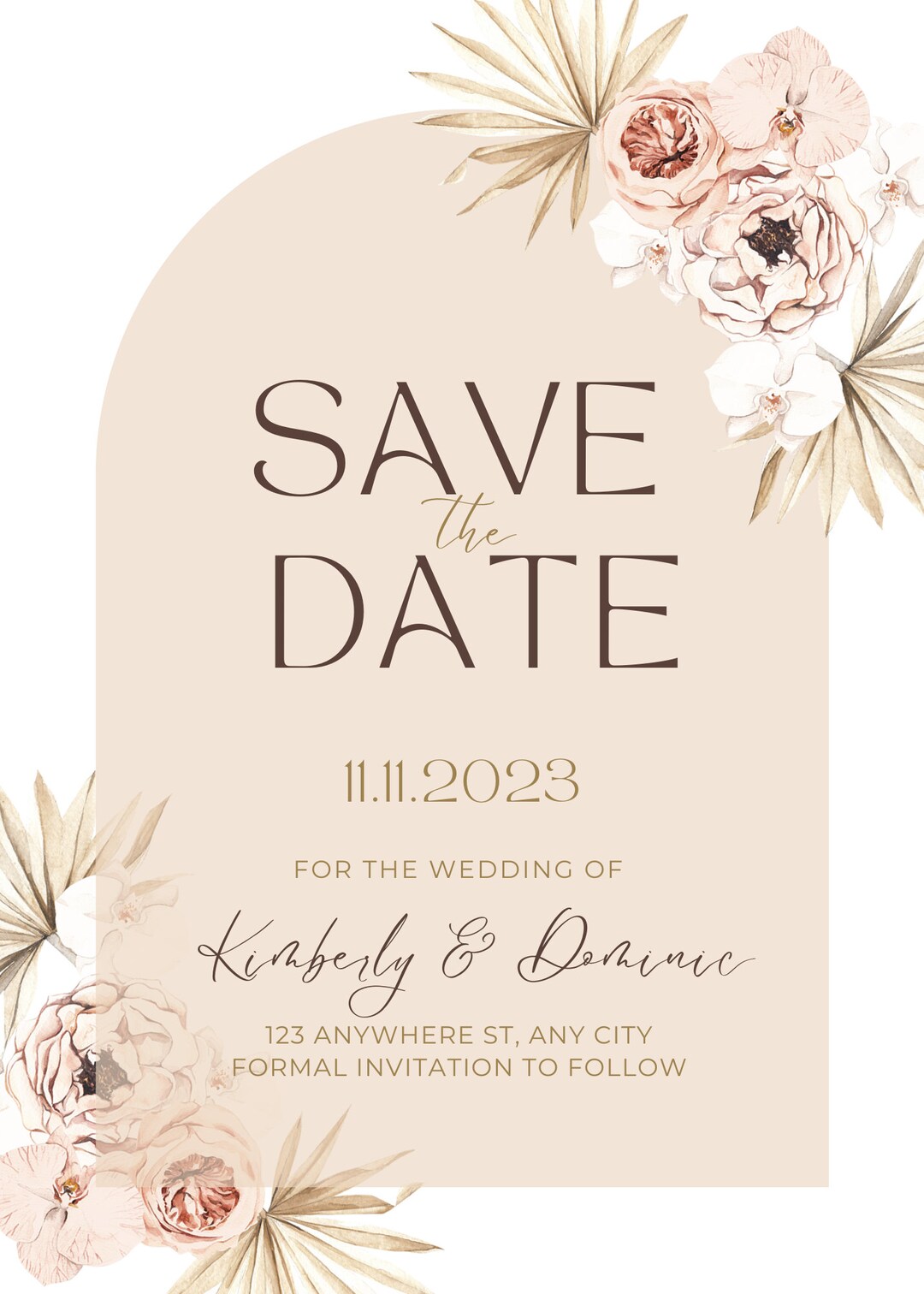 Digital Save the Date Invitation - Customizable and Printable - Etsy