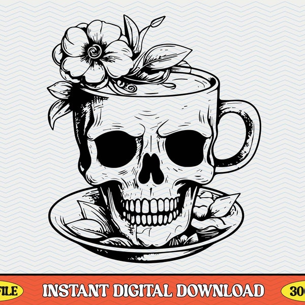 Skull Tea Cup - Etsy