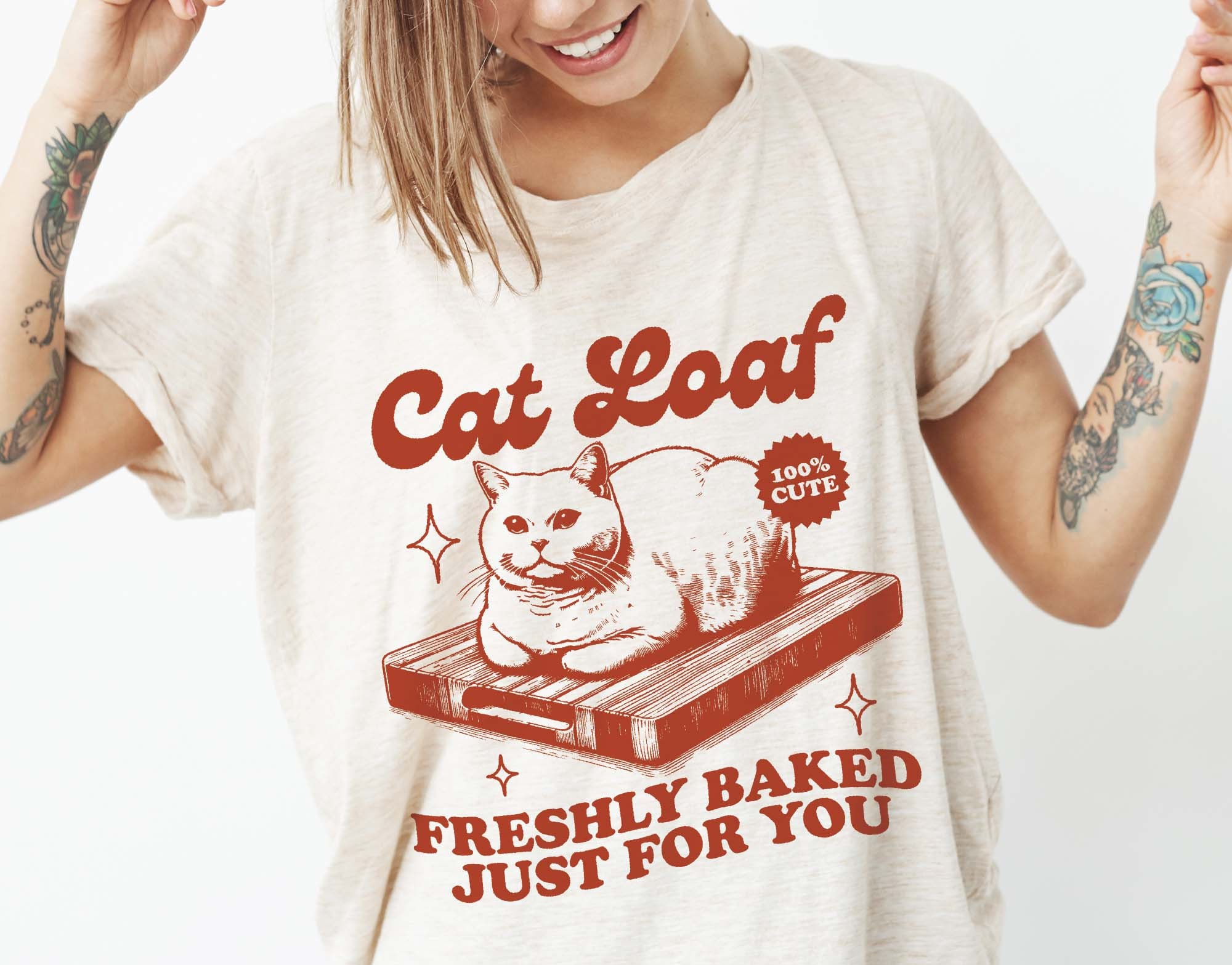 Cat Loaf Funny Cat, SVG PNG File, Trendy Vintage Retro Cat Lover Design ...