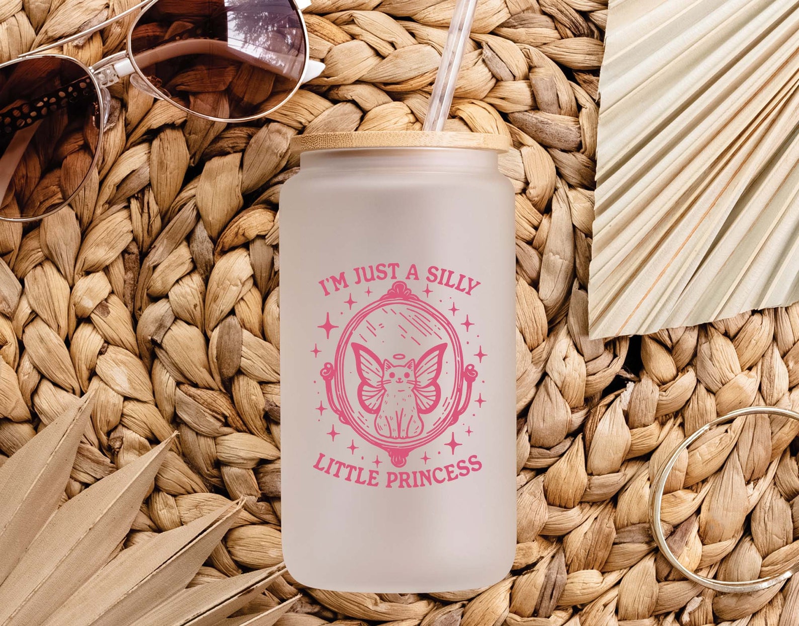 Silly Little Princess Fairy Cat Angel, Retro Art Design (SVG PNG File ...