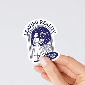 Leaving Reality Entering Fiction, SVG PNG File, Trendy Vintage Bookish ...