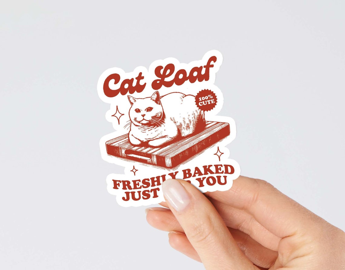 Cat Loaf Funny Cat, SVG PNG File, Trendy Vintage Retro Cat Lover Design ...