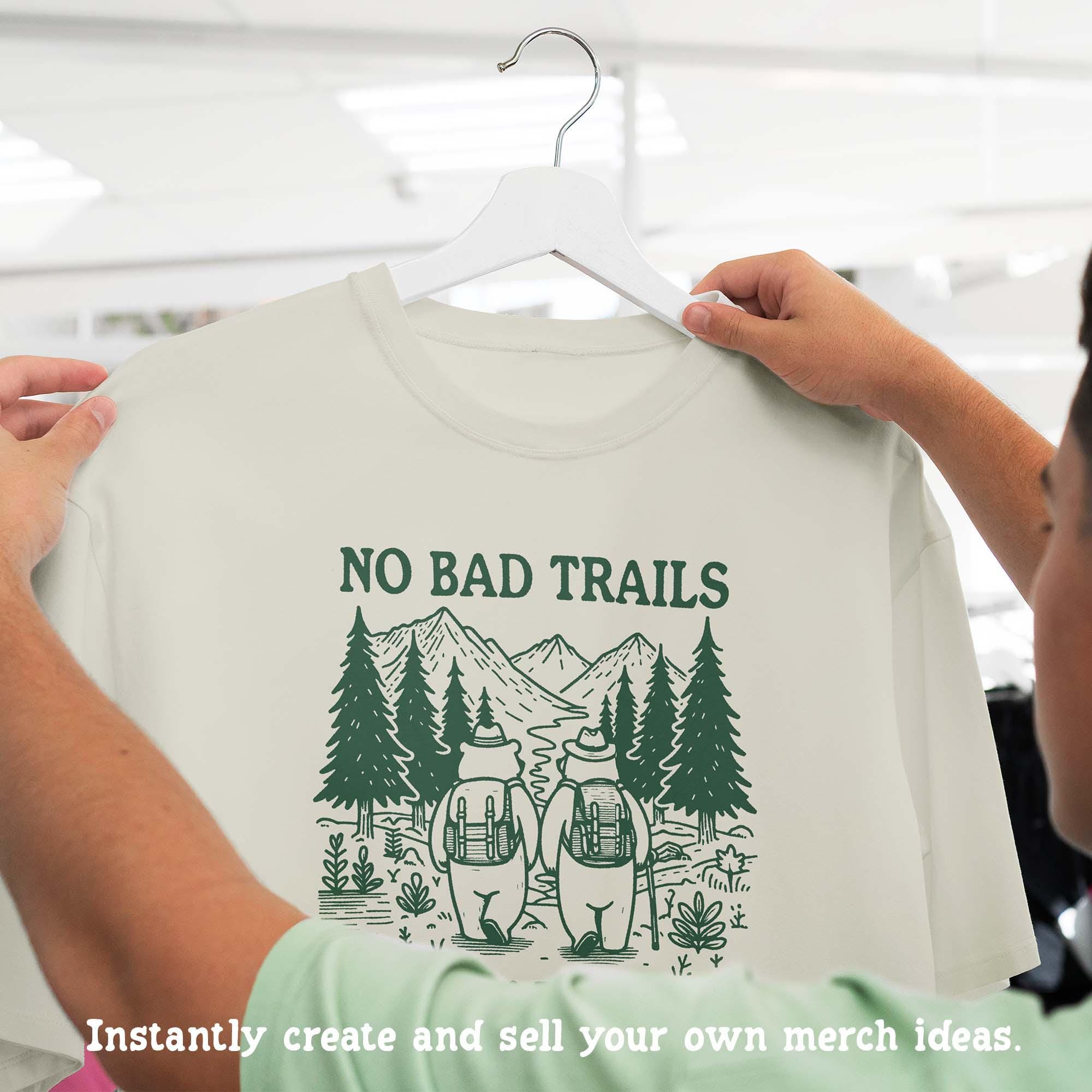 No Bad Trails Just Bad Knees, SVG PNG File, Trendy Vintage Fun ...
