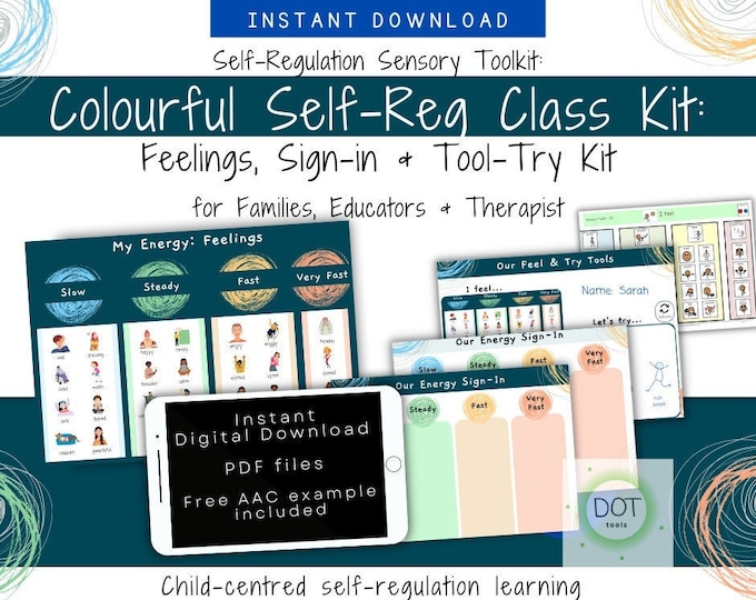 Self-Regulation Visuals Toolkit- Bunt, Sensorische Werkzeuge, Gefühle ...