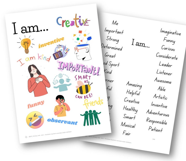More About Me Tools, Character Traits, Attributes, Strengths, Self ...