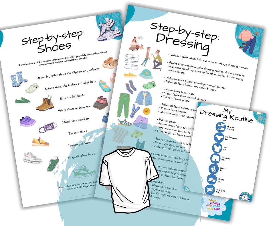 Dressing Skills: Activities, Pre-dressing, Gross Motor, Fine Motor ...