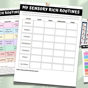 Sensory Rich Routine Plans & Visuals, Sensory Processing, Orientation ...