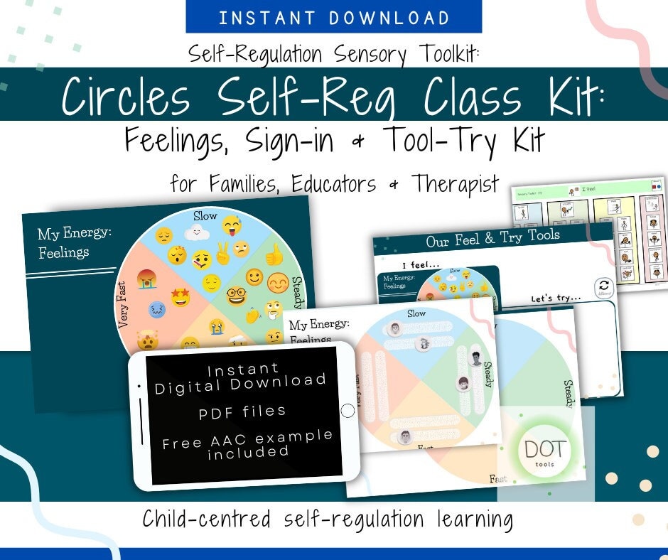 Self-regulation Visuals Toolkit- Emoji, Sensory Tools, Feelings ...
