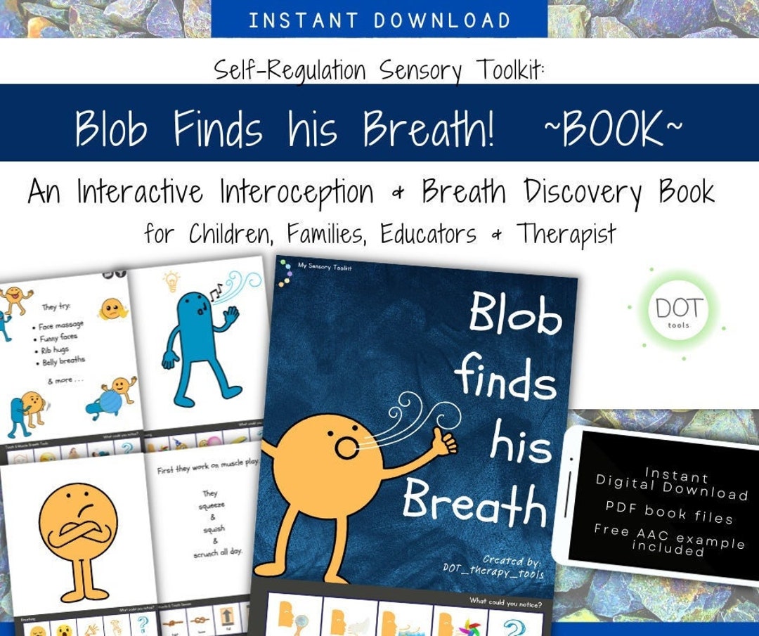 Breathing & Interoception Children's Book, Blob Finds His Breath, Body ...