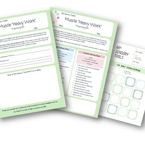 Heavy Work Sensory Tools, Resources, Self-regulation, Proprioception ...