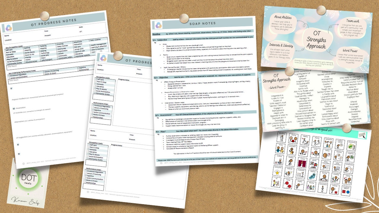 OT Progress Notes, Performance Skills, SOAP Notes, Children, Paediatric ...