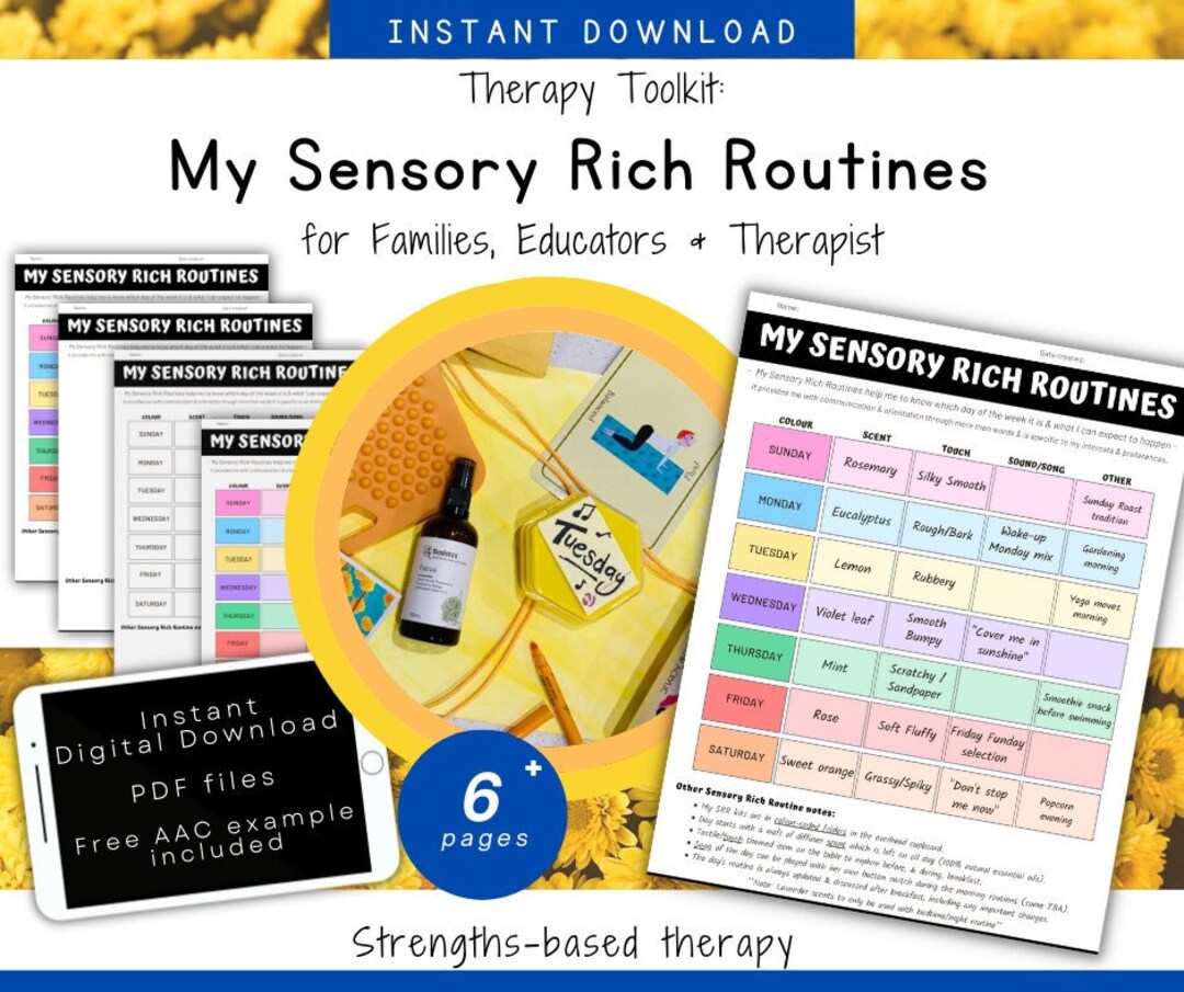 Sensory Rich Routine Plans & Visuals, Sensory Processing, Orientation ...