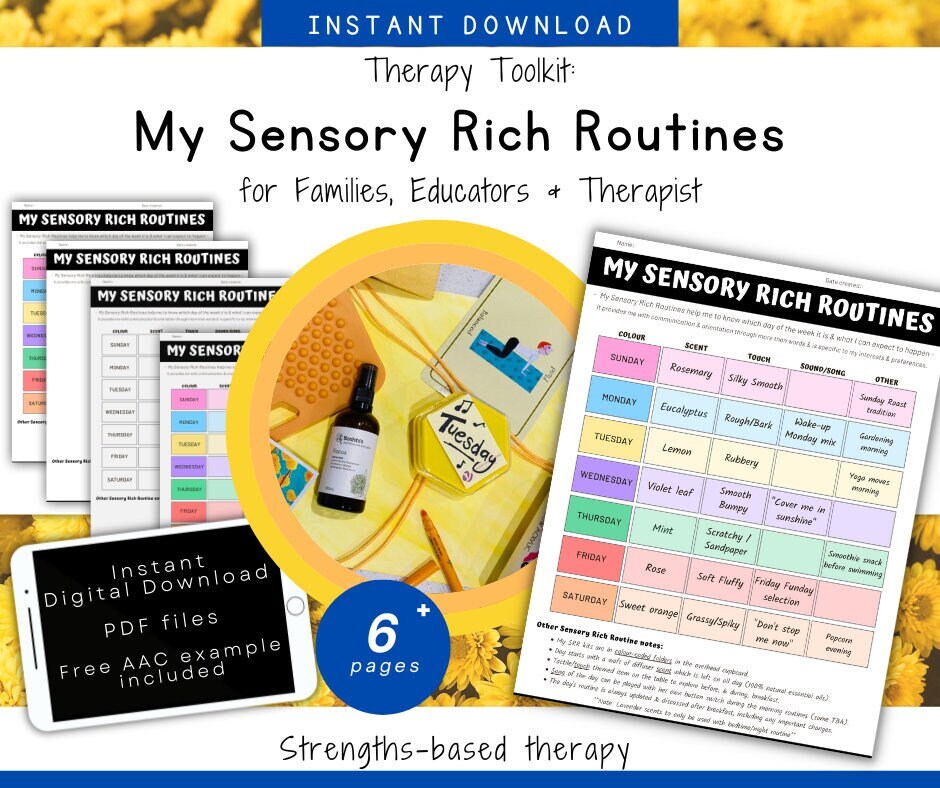 Sensory Rich Routine Plans & Visuals, Sensory Processing, Orientation ...