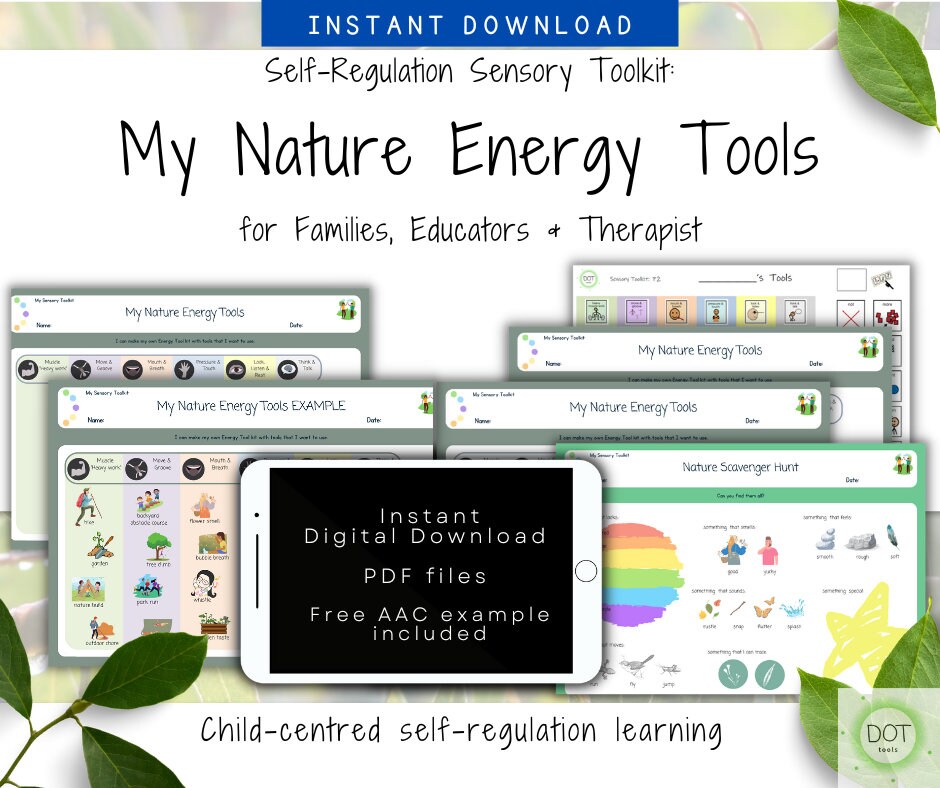 Self-regulation Group Visuals Toolkit: Nature, Sensory Tools, Feelings ...