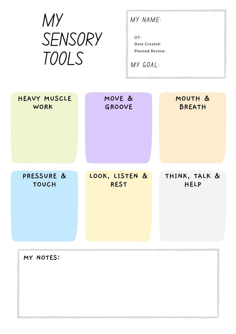 Movement Sensory Tools, Resource, Self Regulation, Vestibular, Paeds ...