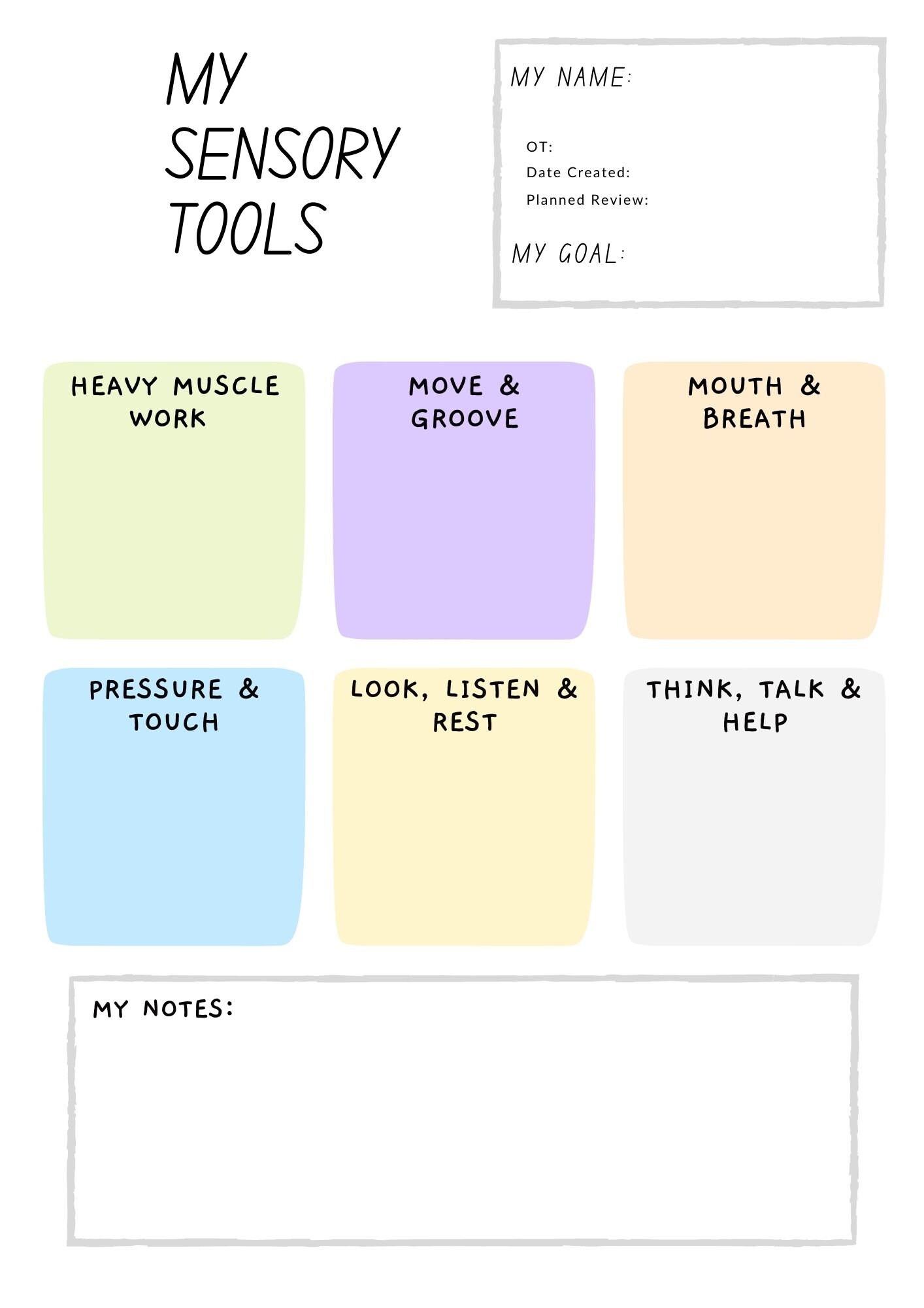 Movement Sensory Tools, Resource, Self Regulation, Vestibular, Paeds ...