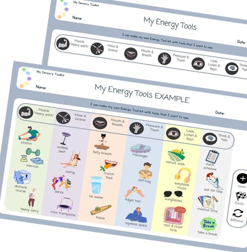 Self-regulation Tools, Sensory Tools, Choices, Sensory Break, Sensory ...