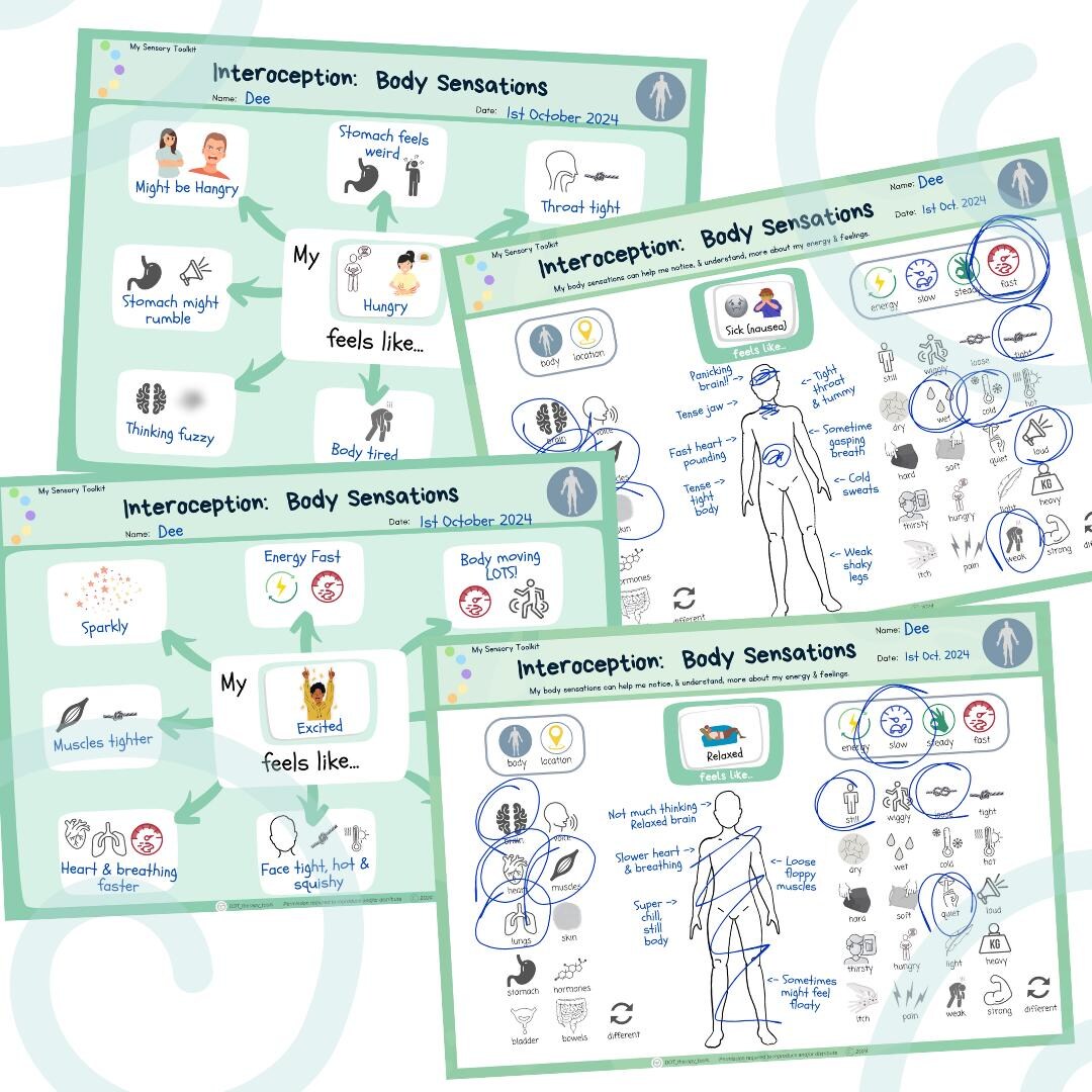 NEW Body Sensations: Learning Worksheets, Cues, Energy, Interoception ...